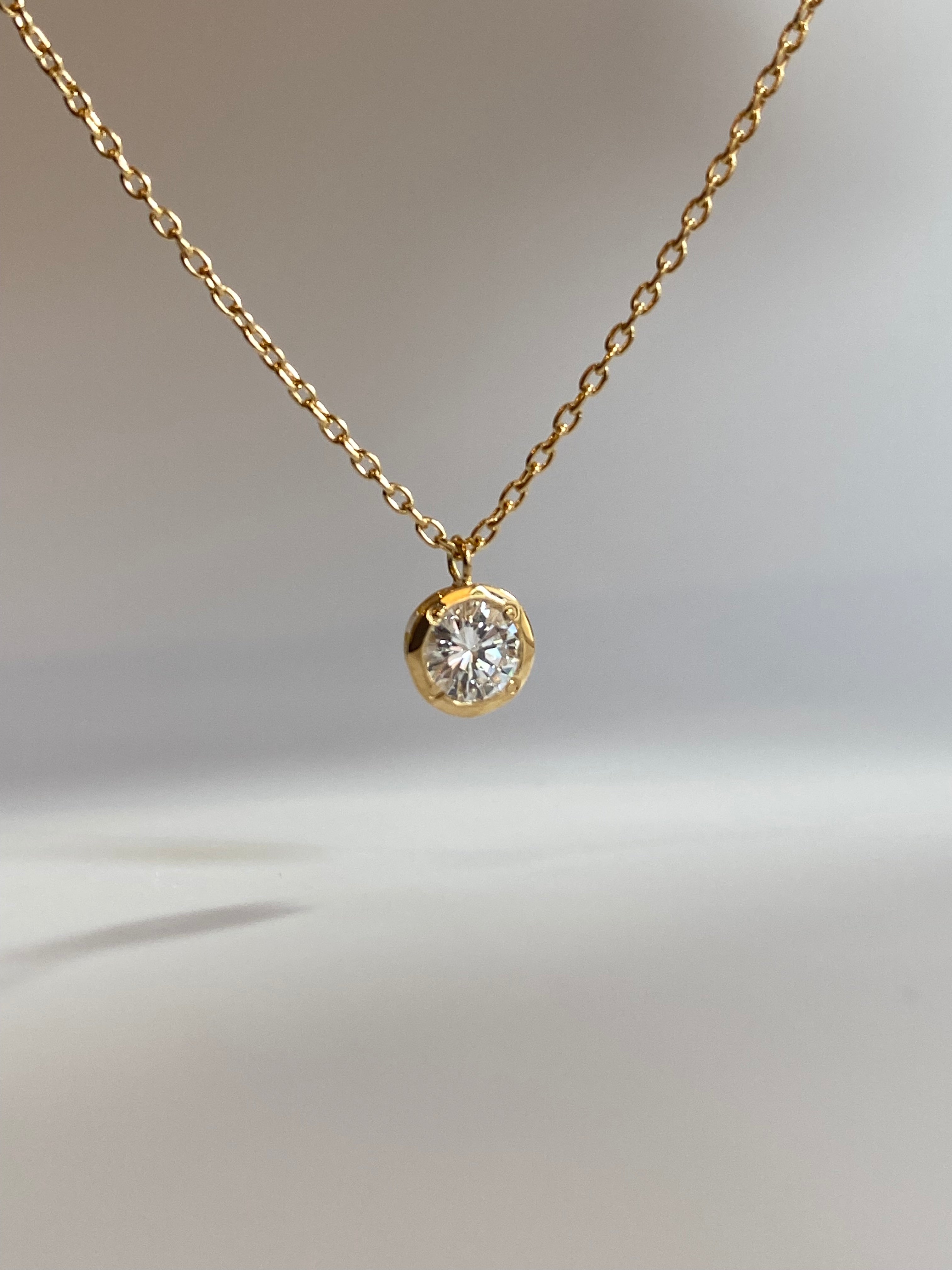 K18イエローゴールド ダイヤモンド0.23ctネックレス – Aprile Bijoux